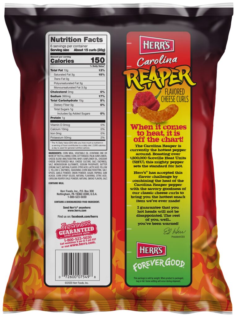 Carolina Reaper Cheese Curls – Riega Snacks